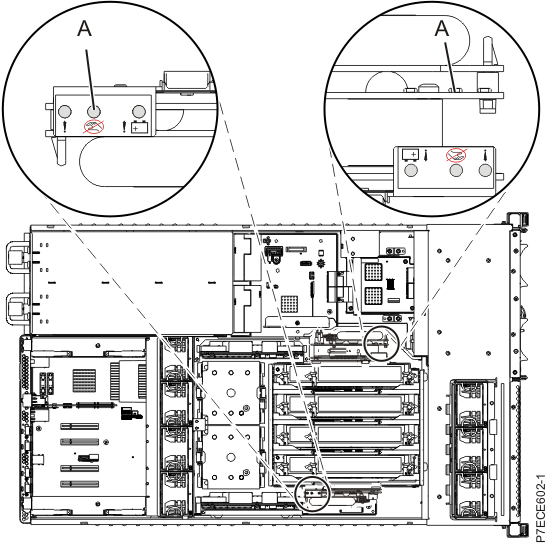 Removing and installing the cache battery card