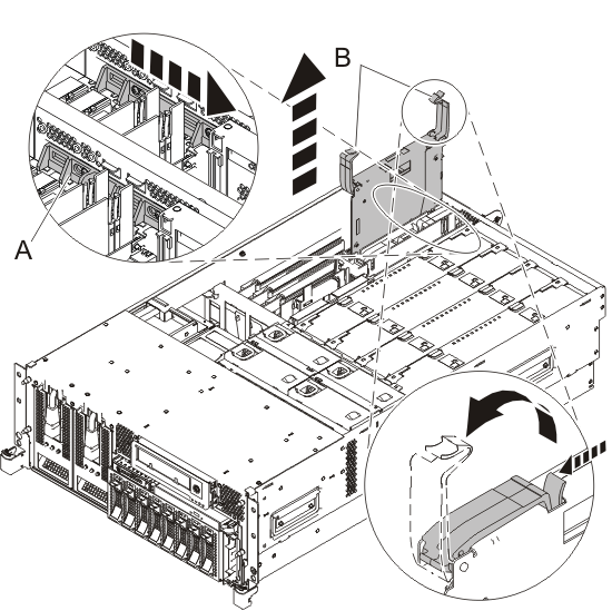 Removing GX adapters from an 8233-E8B or 8236-E8C with the system power ...