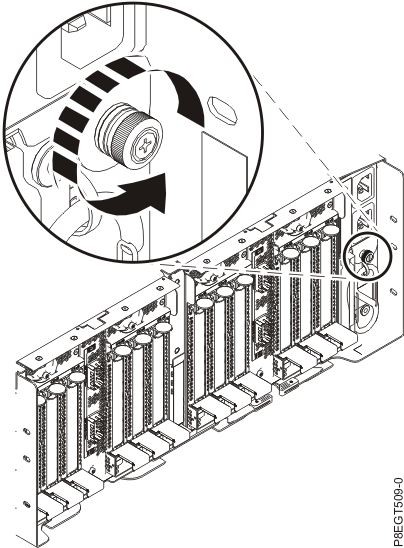 Removing the power supply conduit from the EMX0 PCIe3 expansion drawer