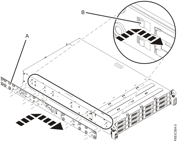 Attaching slide rails to the system and rack