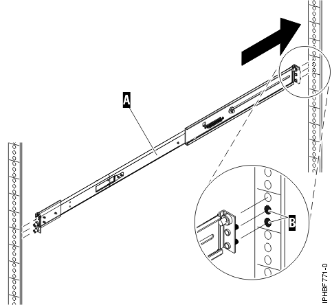 Installing slide rails into the rack