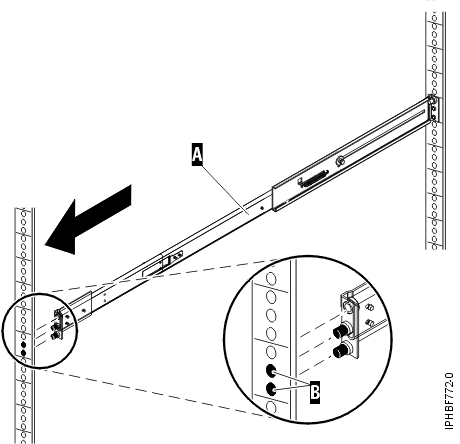 Installing slide rails into the rack