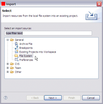 Importing the sample log file