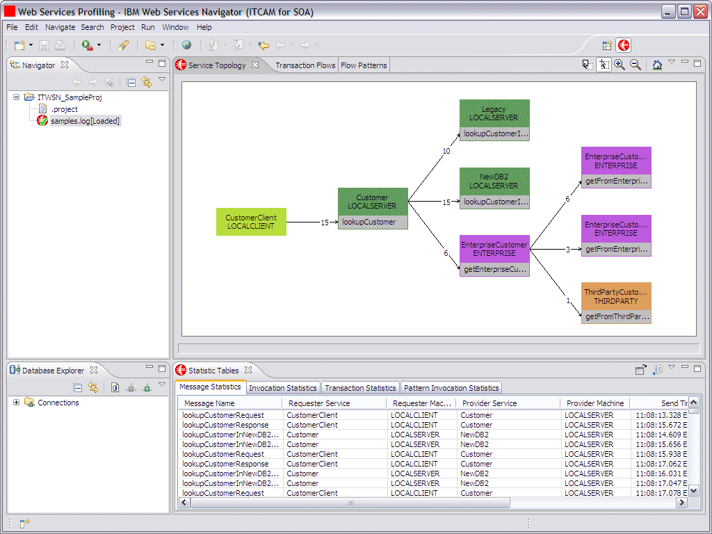 Importing the sample log file