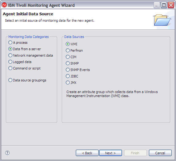 Monitoring data from Windows Management Instrumentation (WMI)