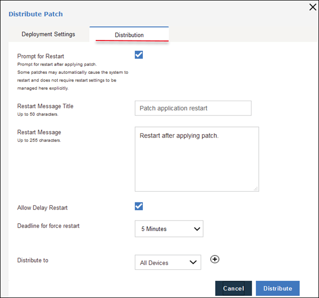 Distributing OS patches to Windows devices (for BigFix agents only)