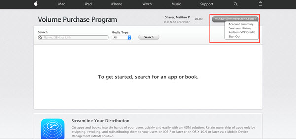 Downloading the Apple VPP token