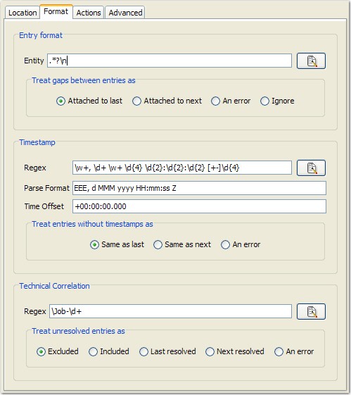 Create an infrastructure component and add a log file for monitoring