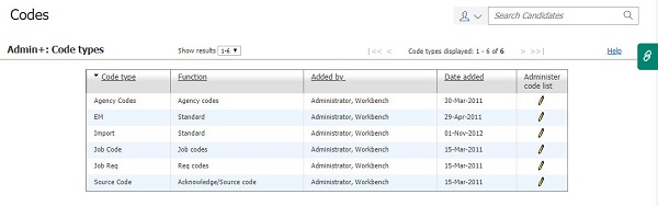 Administer Agency Manager Code List