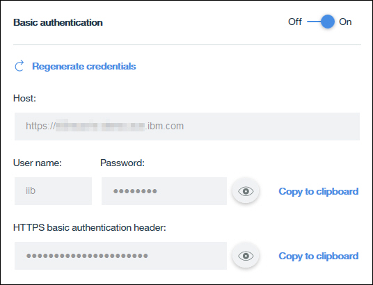 Configuring HTTPS basic authentication in App Connect on IBM Cloud