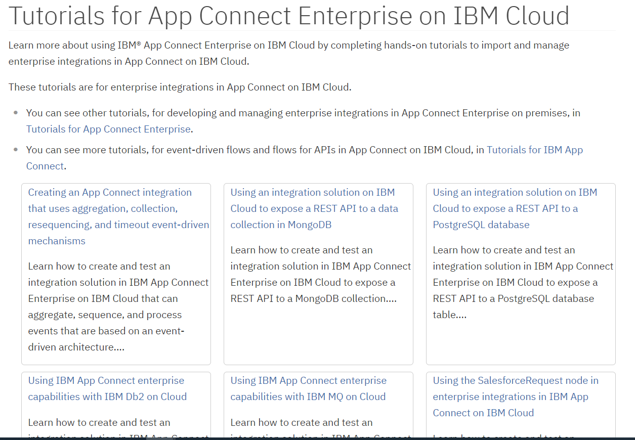 Developing integration solutions for IBM App Connect on IBM Cloud