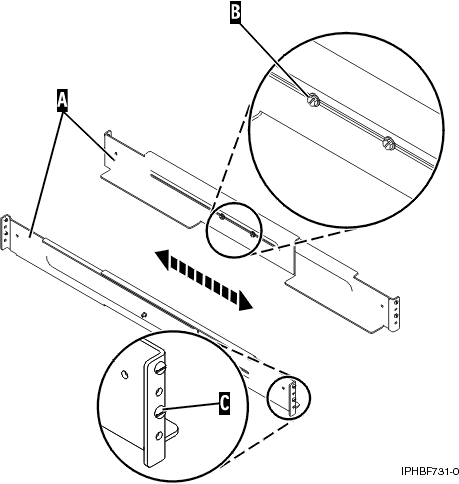 Installing the expandable rails and extension bracket into the rack