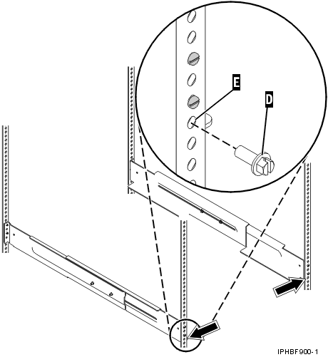 Installing the expandable rails and extension bracket into the rack