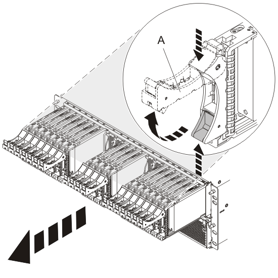 Removing a SAS conduit card from a 5802 expansion unit with power off