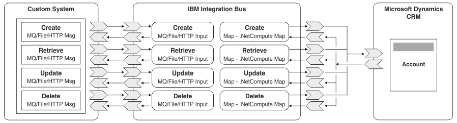 Microsoft Dynamics CRM Account Entity output: Dynamic transport input pattern