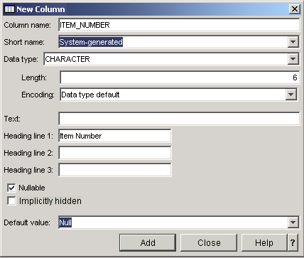 Creating and using a table with System i Navigator