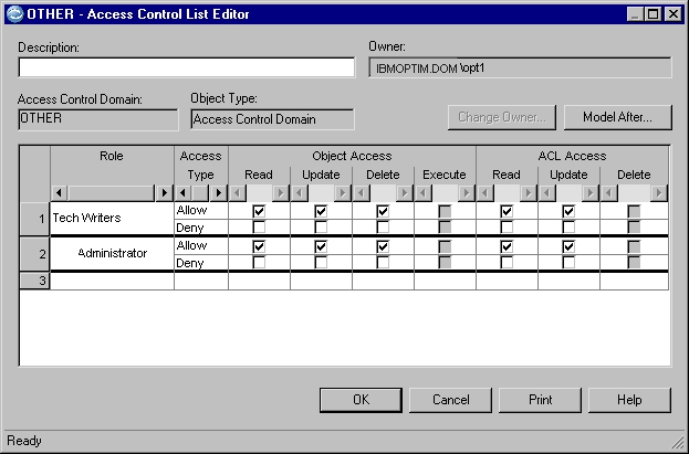 Access Control List Editor