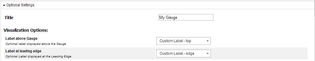 Custom Labels for Gauges