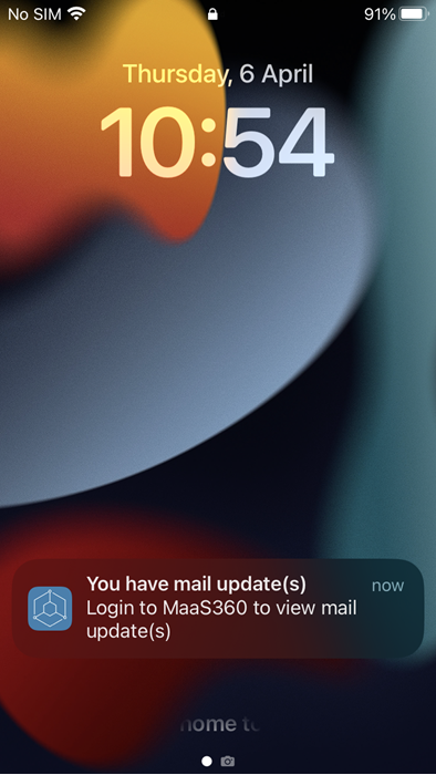 Non-silent notifications for the Secure Mail for iOS app