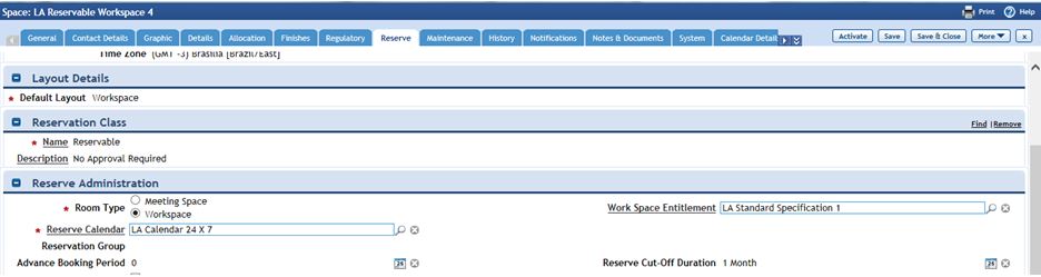 How to configure Workspace Entitlement in Tririga Reserve application