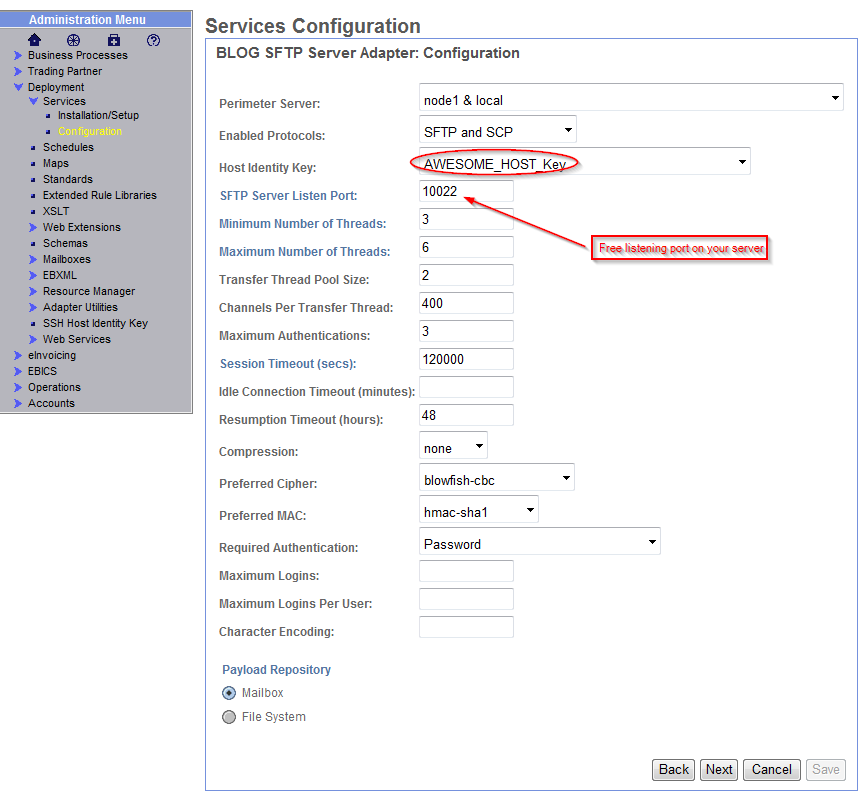 Setting up a SFTP Server Adapter - As easy as 1 - 2 - 3