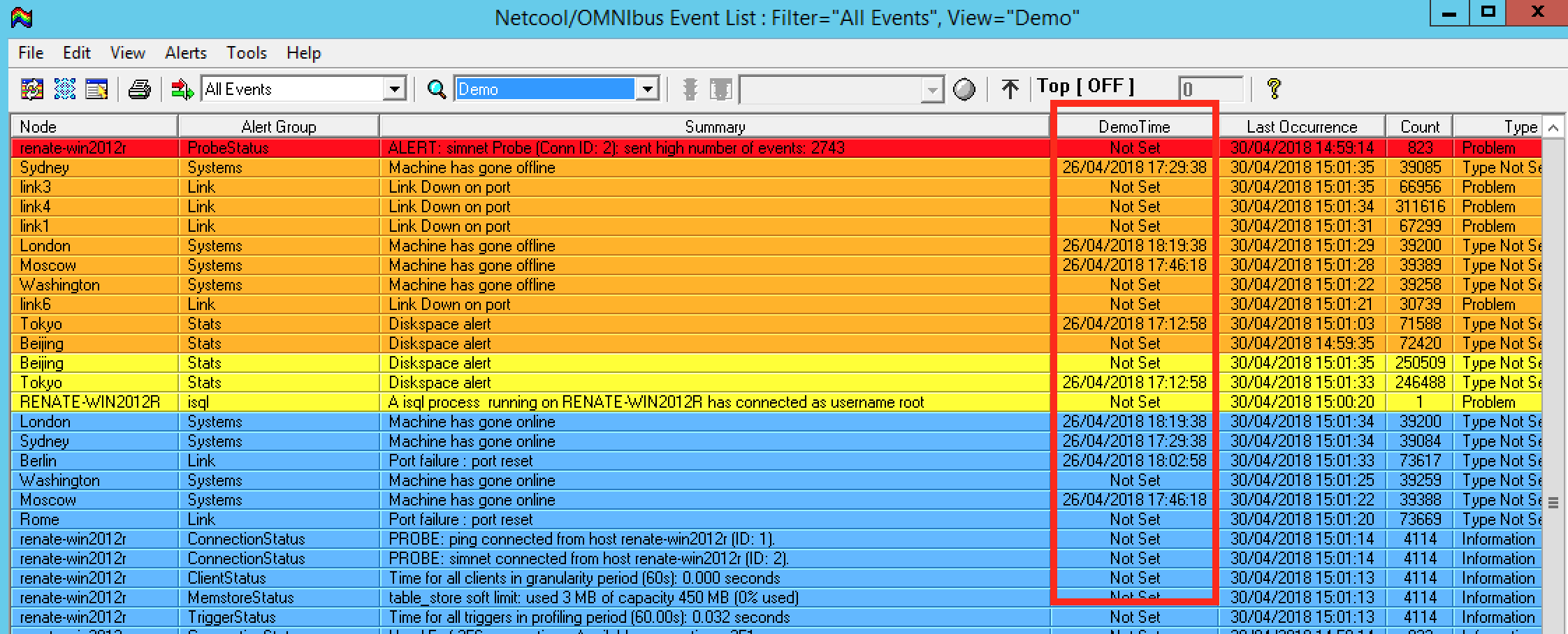 Conversions for Time (UTC) fields in OMNIbus Native Desktops