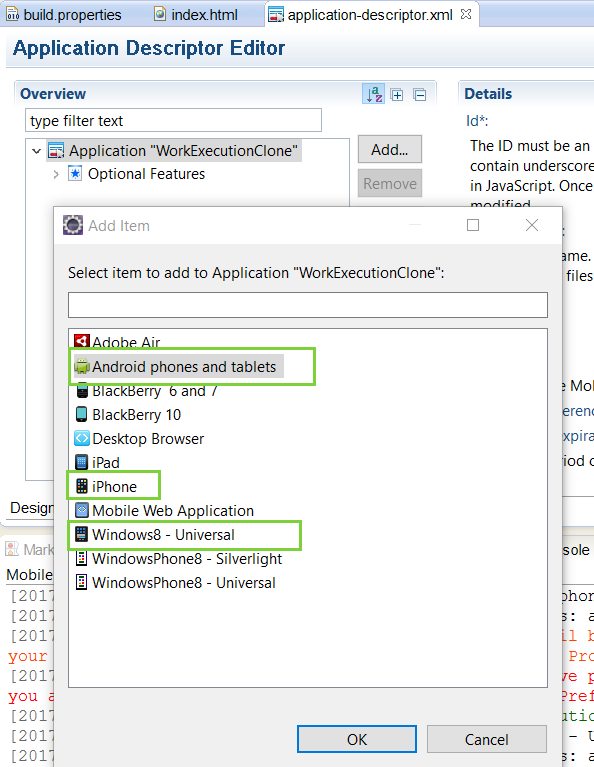 Cloning a Maximo Anywhere 7.6.1 application.