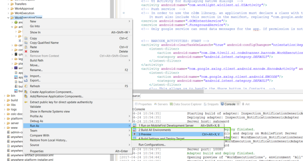 Cloning a Maximo Anywhere 7.6.1 application.
