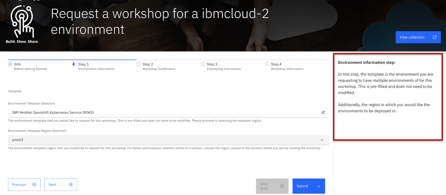 Enable workshop requests on an IBM Cloud and VMware on IBM Cloud ...