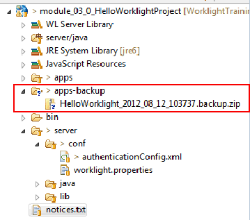 IBM Worklight Project Auto-upgrade to 5.0.0.3 Authentication Model