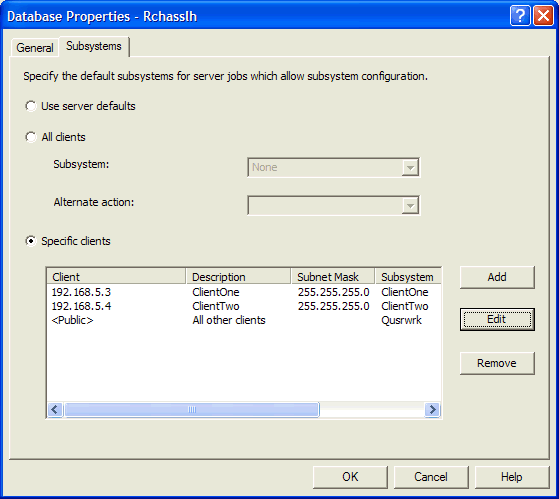 Host Server Customization Requirements for TCP/IP Address and Subnet Mask