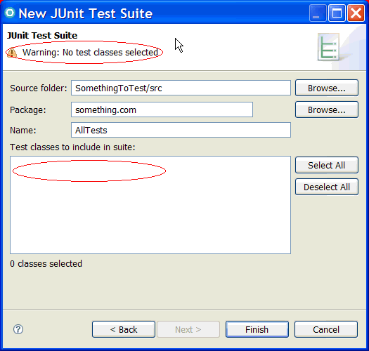 JUnit 4.x test cases cannot be selected in New JUnit Test Suite Wizard JUnit 4.x test cases cannot be selected in New JUnit Test Suite Wizard