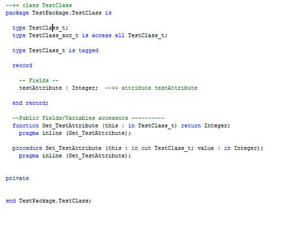 Ada Usage in IBM Rational Rhapsody