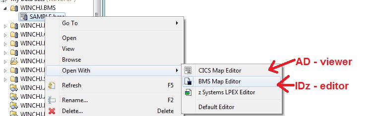 BMS files cannot be edited when IDz and AD are installed in the same ...
